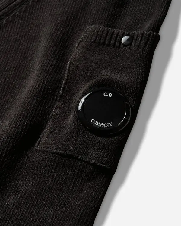 C.P. COMPANY Polo Collar Lens Knitted Sweater