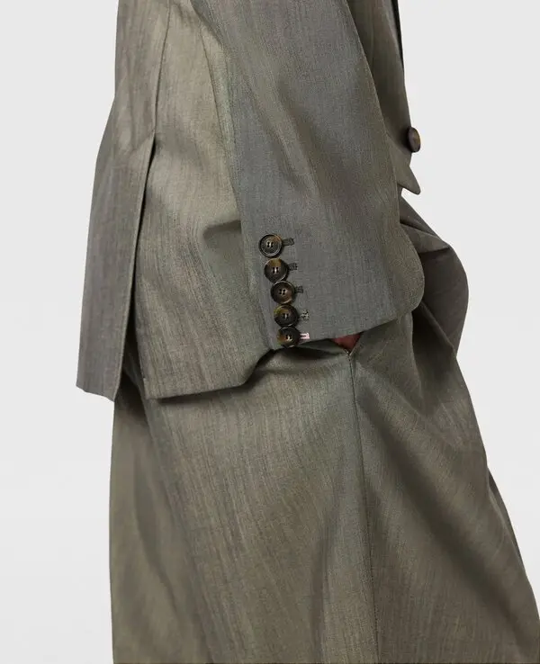 Stella McCartney Pleated Wool-blend Straight-leg Pants