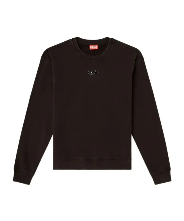 DIESEL® Logo-detail Crew-neck Sweatshirt - Black