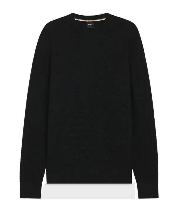 Hugo Boss Textured Crew Neck Sweater