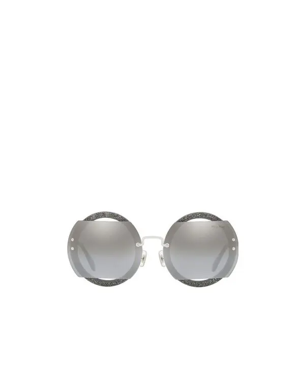 Miu Miu Round Frame Sunglasses - Gray
