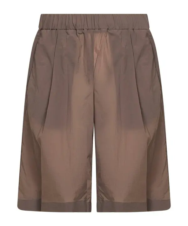 Herno Pleated Elastic-waist Shorts