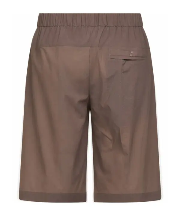 Herno Pleated Elastic-waist Shorts