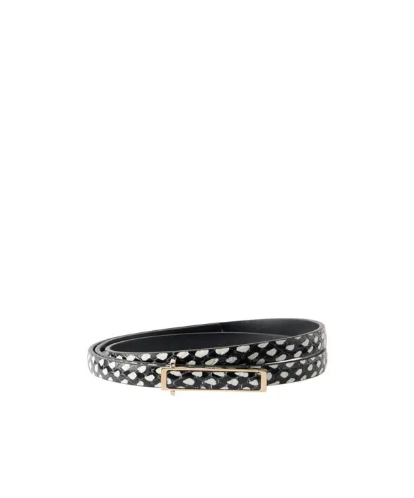 TOM FORD Snake-effect Leather Belt - Black