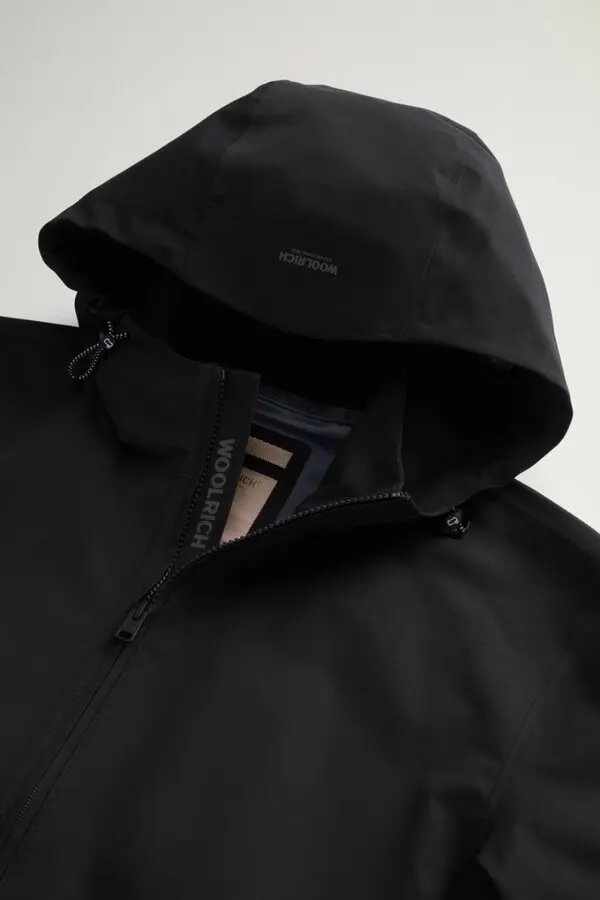 Woolrich Softshell Zip-up Hooded Jacket - Black