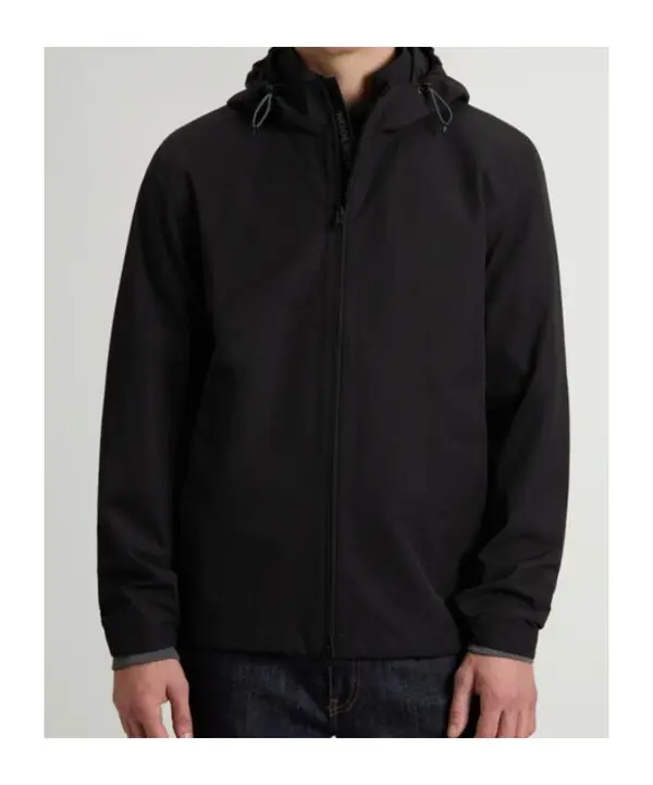 Woolrich Softshell Zip-up Hooded Jacket - Black