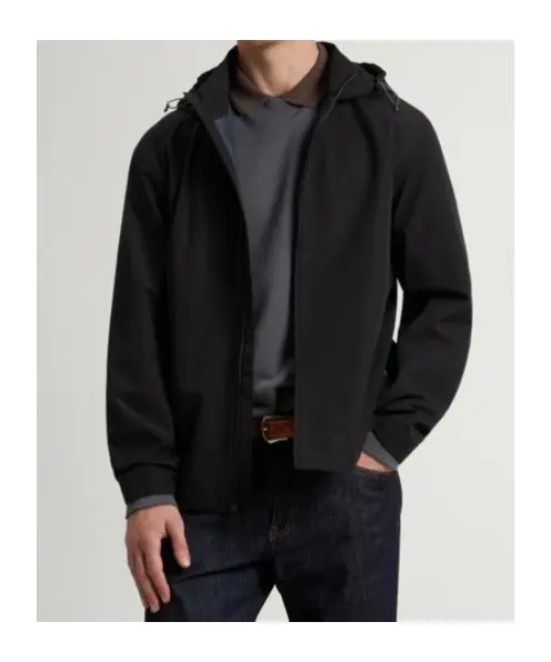 Woolrich Softshell Zip-up Hooded Jacket - Black