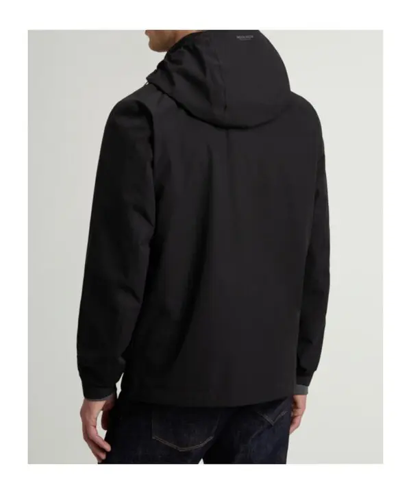 Woolrich Softshell Zip-up Hooded Jacket - Black