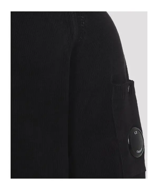 C.P. COMPANY Long-sleeved Crewneck Jumper - Black