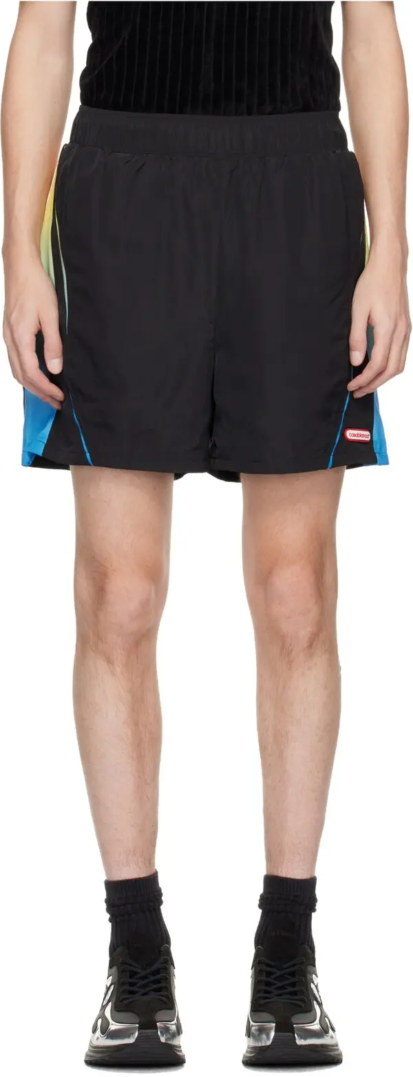 Casablanca Football Windbreaker Shorts With Drawstring Waistband And Zip Pocket