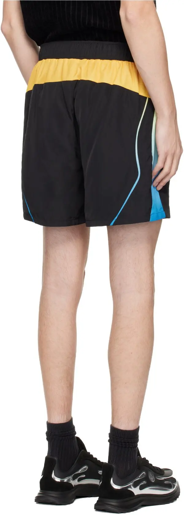 Casablanca Football Windbreaker Shorts With Drawstring Waistband And Zip Pocket
