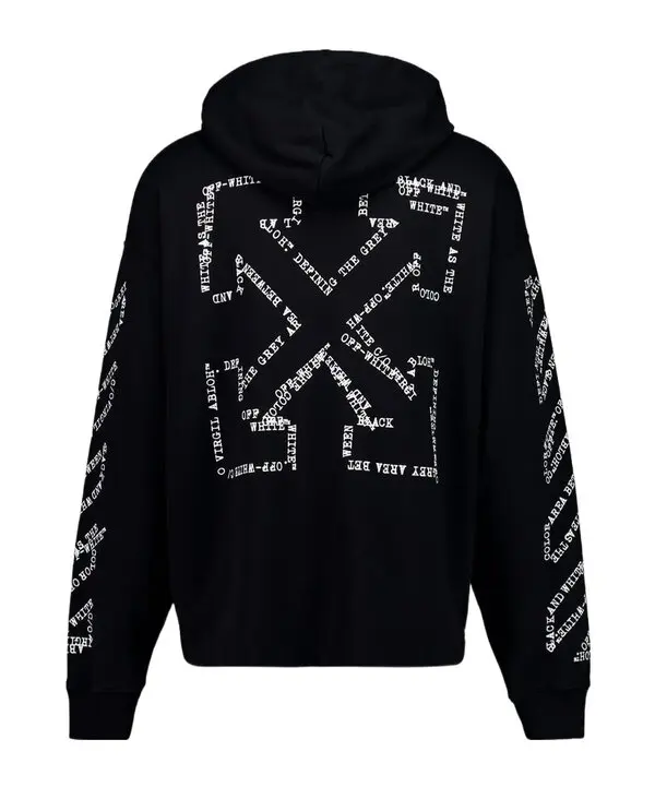Off-White Drawstring Hoodie - Black