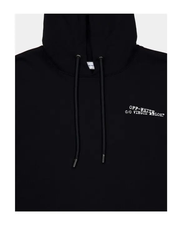 Off-White Drawstring Hoodie - Black