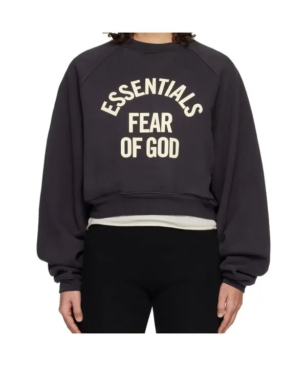 Fear Of God Logo Cropped Sweatshirt