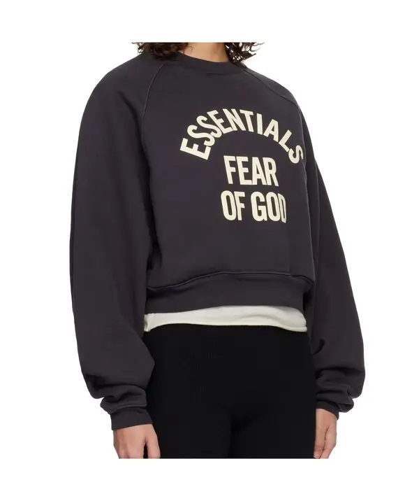 Fear Of God Logo Cropped Sweatshirt