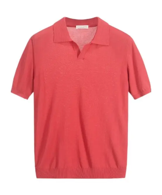 ROBERTO COLLINA Short-sleeved Polo Shirt - Red
