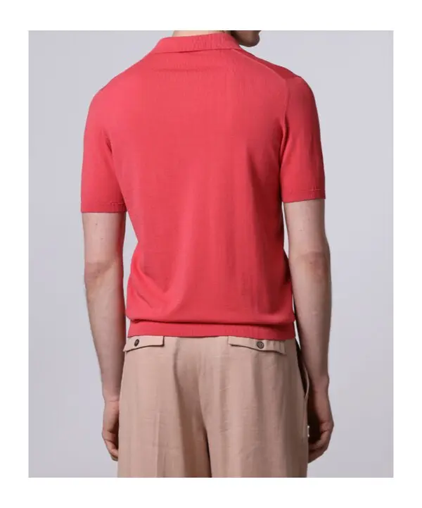 ROBERTO COLLINA Short-sleeved Polo Shirt - Red