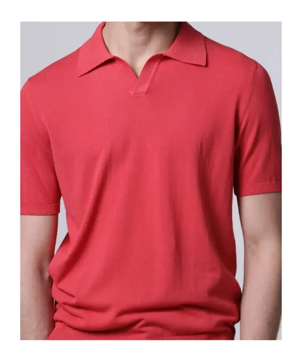 ROBERTO COLLINA Short-sleeved Polo Shirt - Red