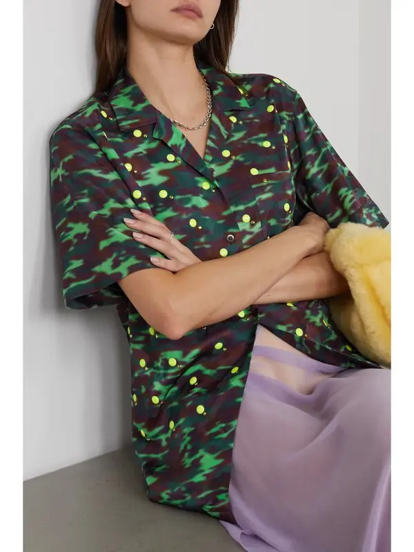 Dries Van Noten Camouflage Print Shirt
