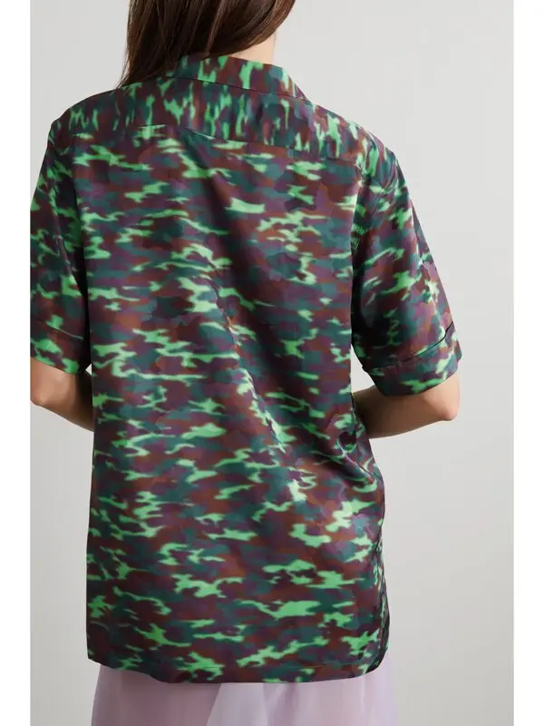 Dries Van Noten Camouflage Print Shirt