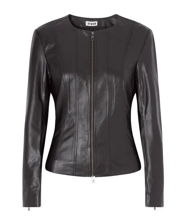 Staud Wells Leather Jacket