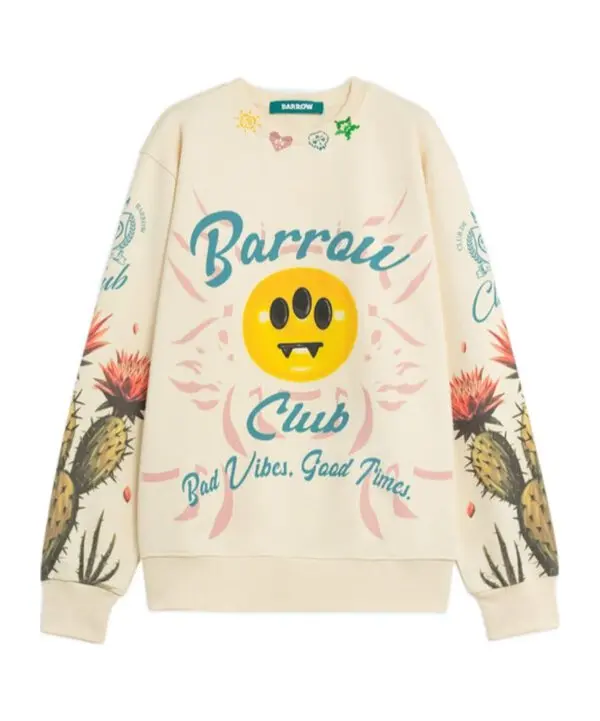 BARROW Club Cactus Print Sweatshirt