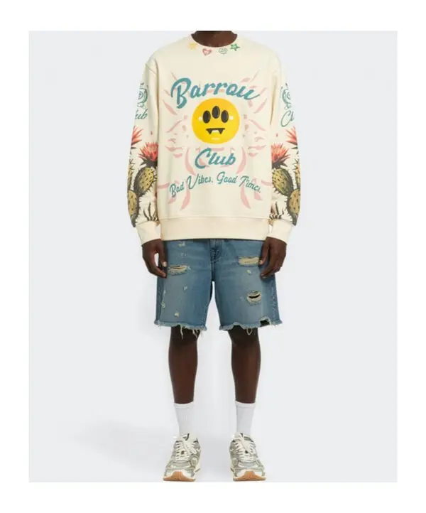 BARROW Club Cactus Print Sweatshirt