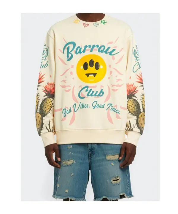 BARROW Club Cactus Print Sweatshirt