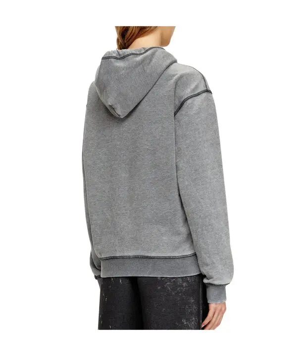 DIESEL® Graphic Hooded Sweater With Rhinestone Embellishments