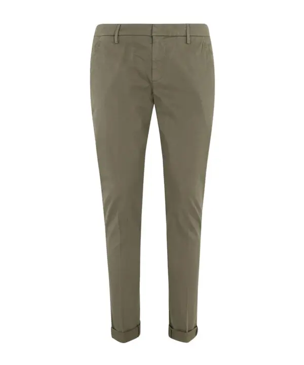 DONDUP Mid-rise Straight Leg Trousers - Green