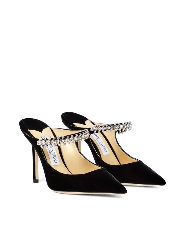 JIMMY CHOO Bing 100mm Pointed Mules - Black