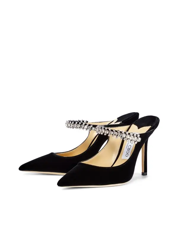 JIMMY CHOO Bing 100mm Pointed Mules - Black