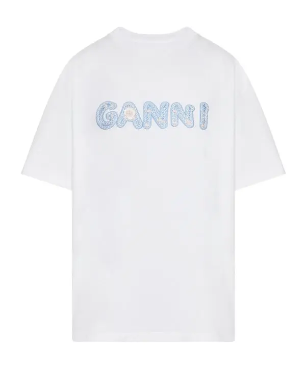 GANNI Crewneck T-shirt - White
