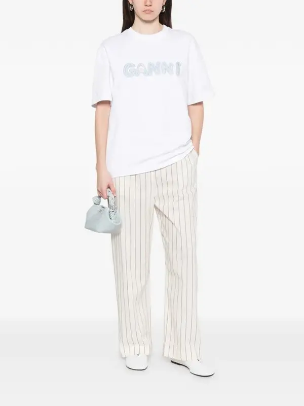 GANNI Crewneck T-shirt - White