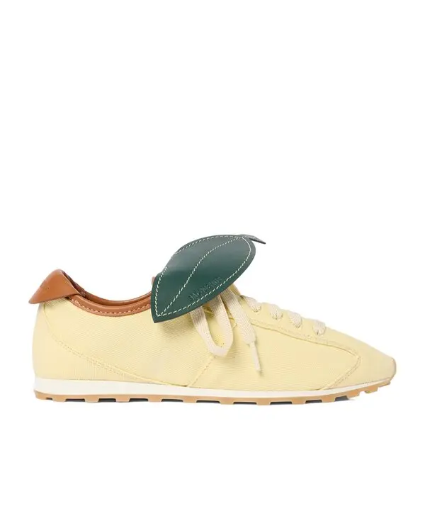 Jacquemus The Tennis Sneakers" With Leaf Detail - Light Yellow