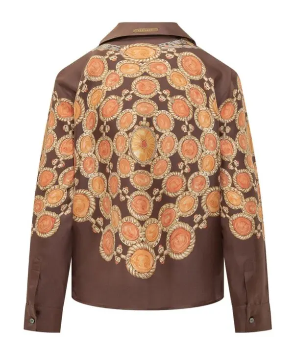 Versace Medusa Chain Printed Long Sleeve Shirt