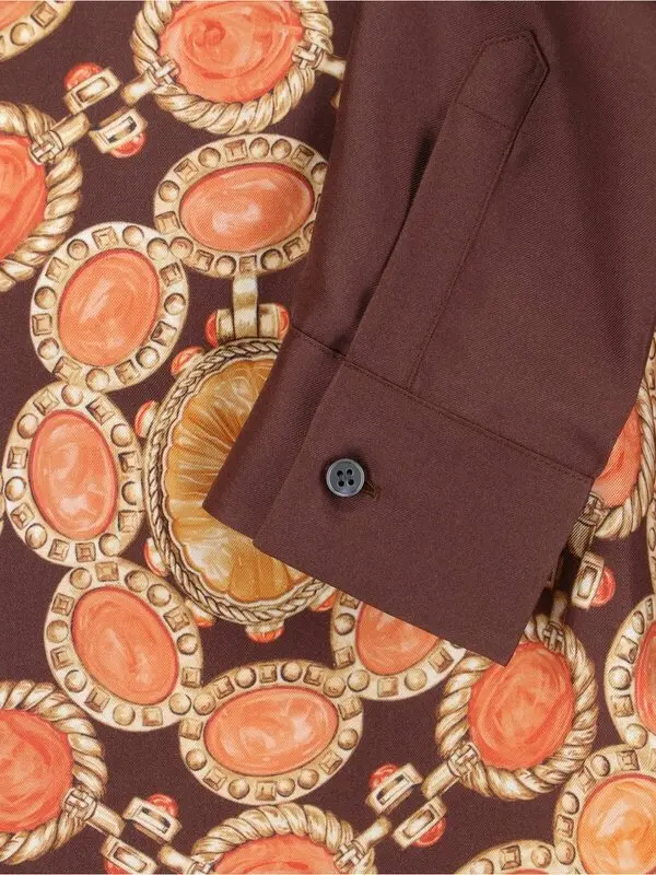 Versace Medusa Chain Printed Long Sleeve Shirt