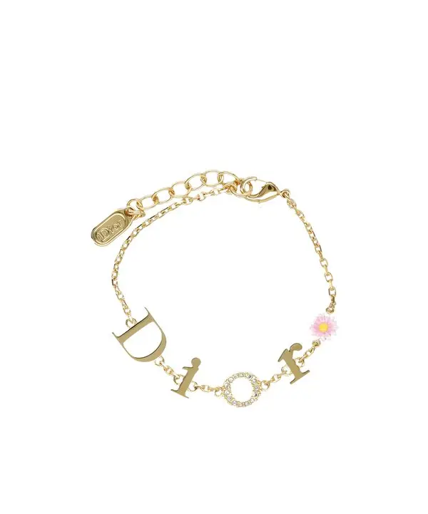 Dior Alphabet Charm Bracelet - Yellow