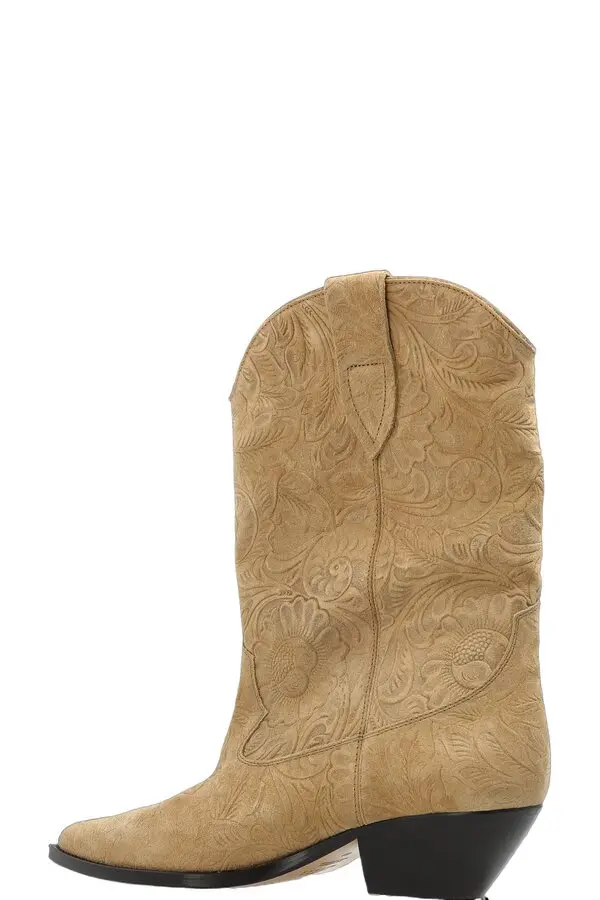 Isabel Marant Étoile Duerto Embossed Ankle Boots - Beige