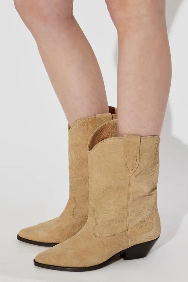 Isabel Marant Étoile Duerto Embossed Ankle Boots - Beige