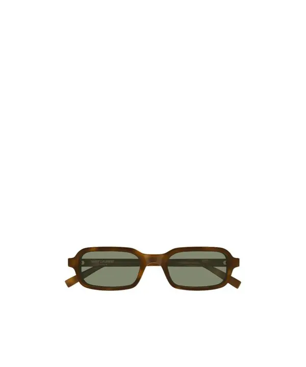 Saint Laurent Rectangle Frame Sunglasses - Green