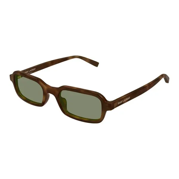 Saint Laurent Rectangle Frame Sunglasses - Green