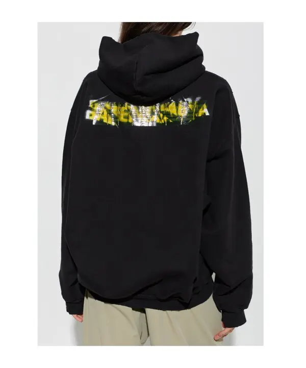 Balenciaga Spray Logo Zipped Hoodie