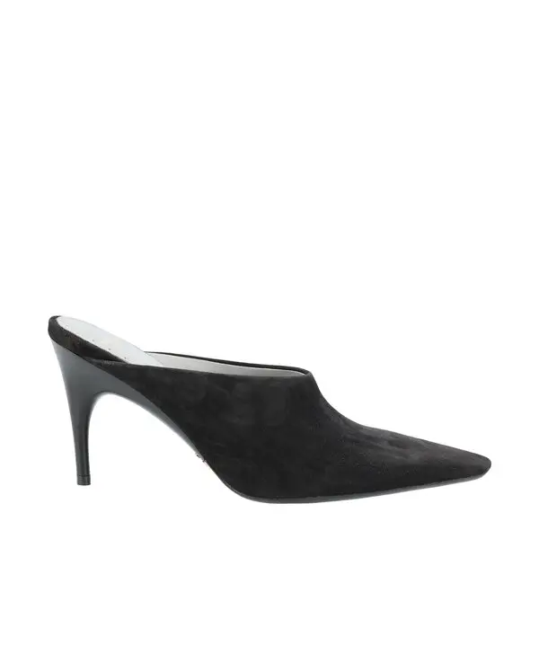 Balenciaga Pointed Toe High Heel Mules - Black