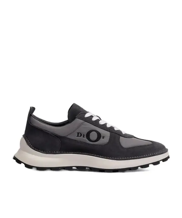 Dior Lace-up Sneakers With Logo Detailing - Black