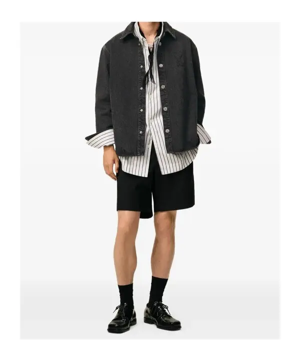 AMI Paris Crochet Friend Overshirt - Grey