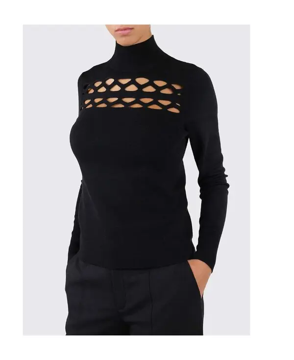Chloé High Neck Pullover With Cut-out Detail