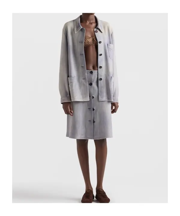 Prada Button-up Caban Jacket - Gray