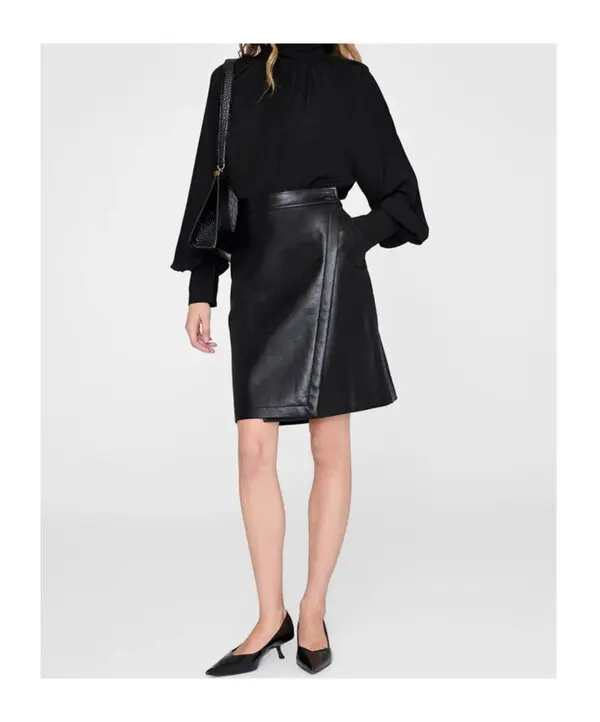 ANINE BING Alanis Wrap Mini Skirt