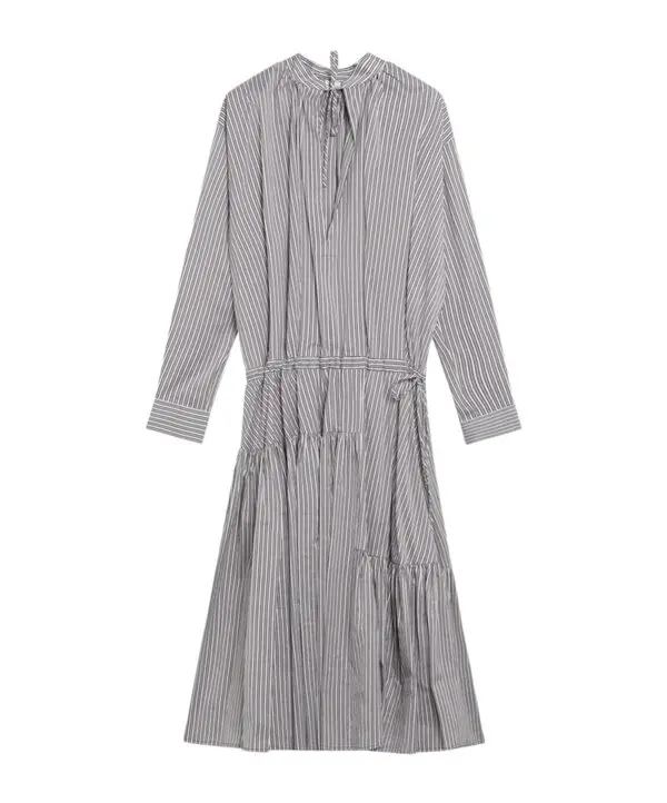 Dries Van Noten Striped Shirt Dress - Gray